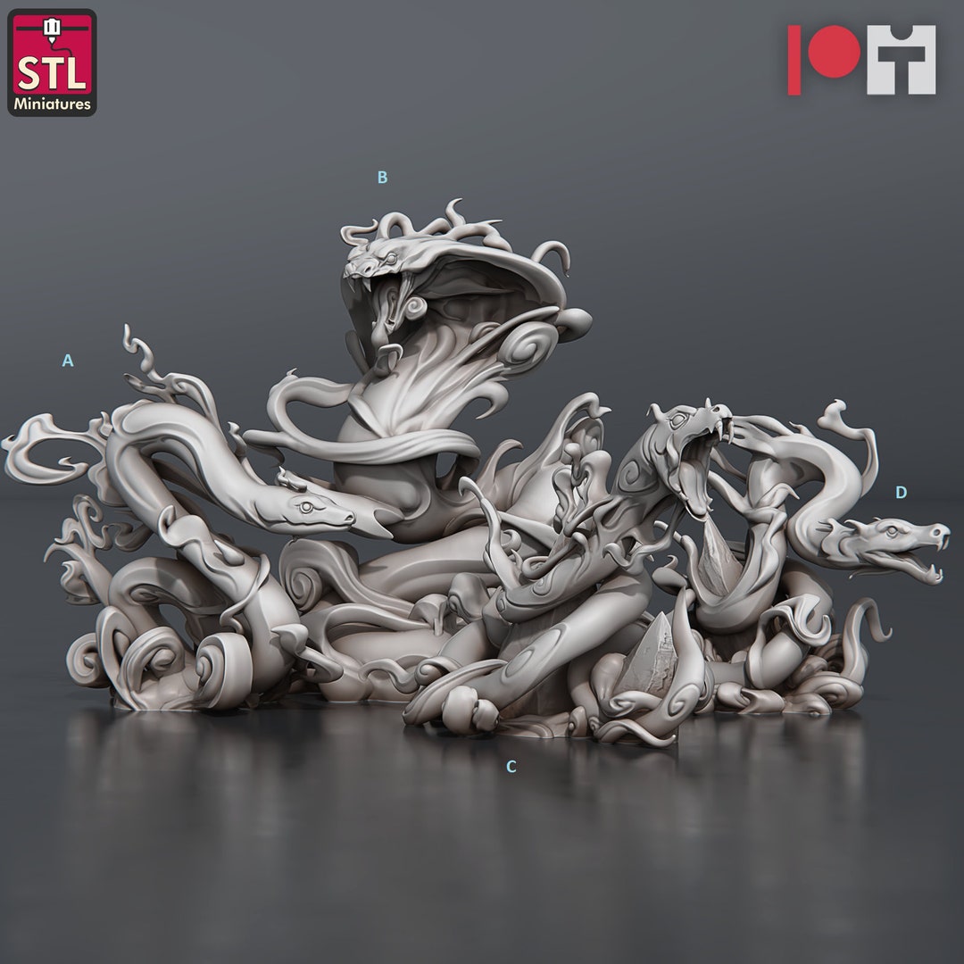 Vapour Snakes Pack | STL Miniatures | 12k 3D Prints | Tabletop ...
