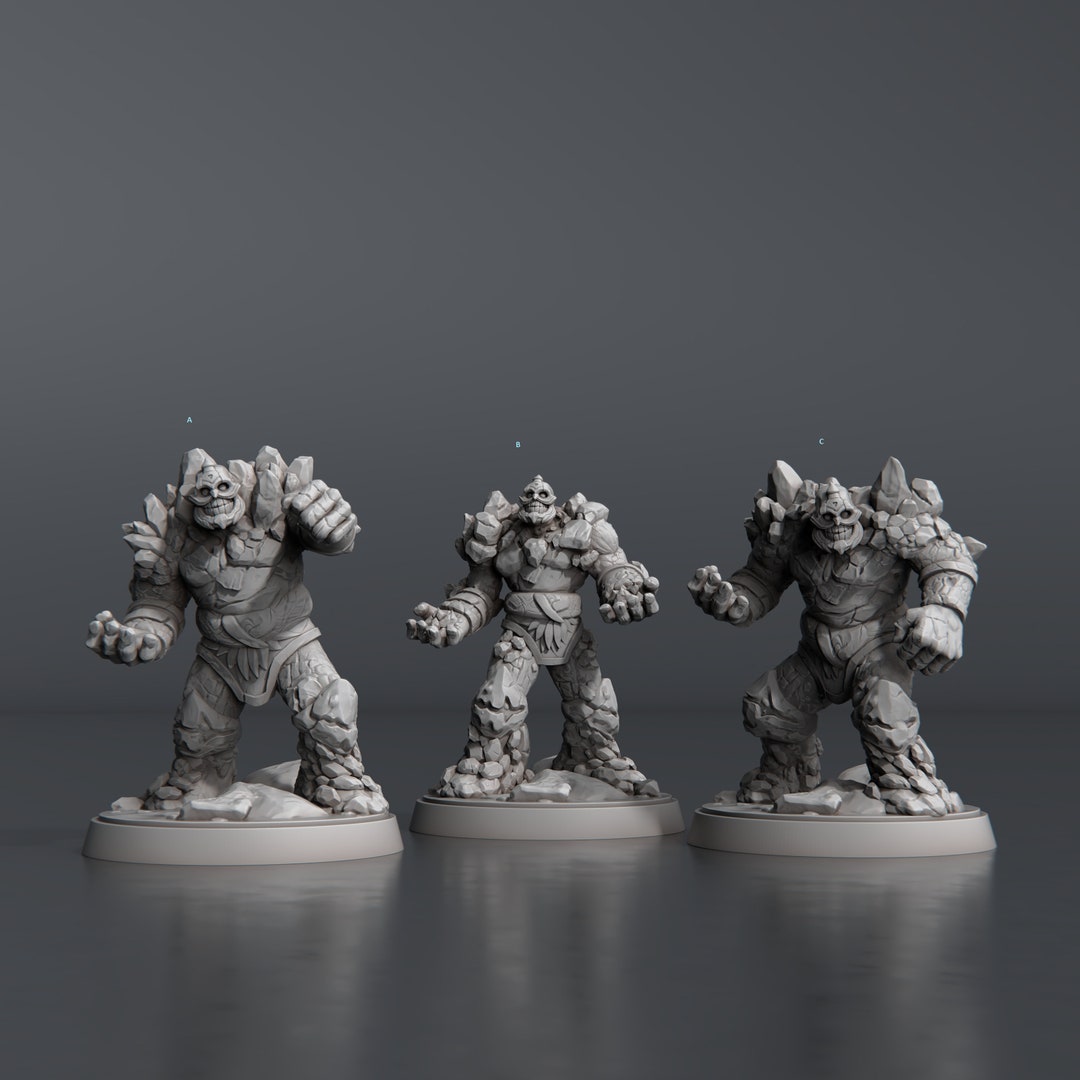 Coal Golems STL Miniatures 8k 3D Prints Tabletop - Etsy