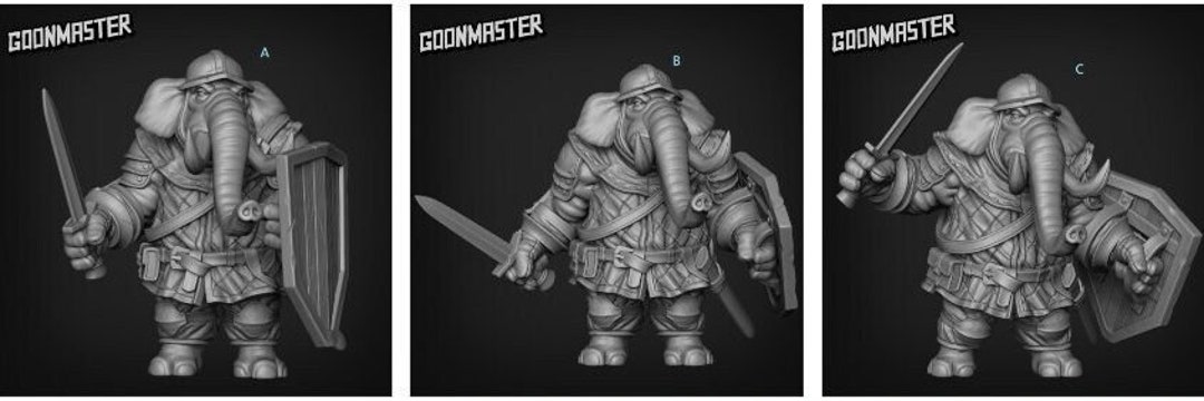 Elephant Sword Warriors Epic Elephants Set Goon Master Games 8k 3D ...