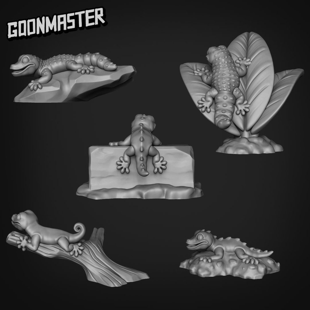 Cute Lizard Pack | Goon Master Games | 12k 3D Prints | Tabletop ...