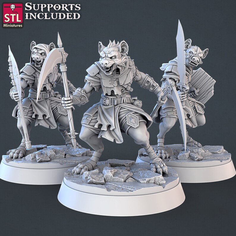 Gnolls Whole Set STL Miniatures 12k 3D Prints Tabletop Miniatures 32mm - Etsy