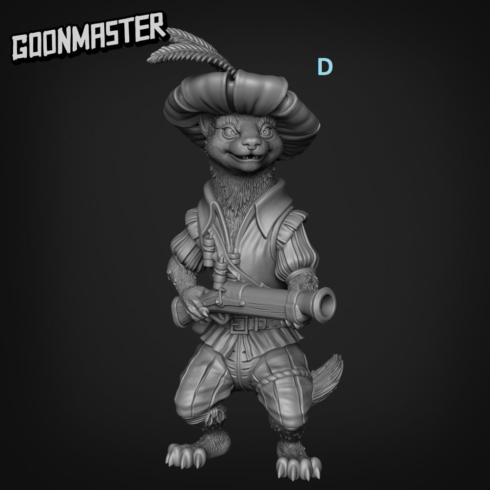 Weasels Hat Versions Weasel Witch Hunter Goon Master Games 8k 3D Prints ...