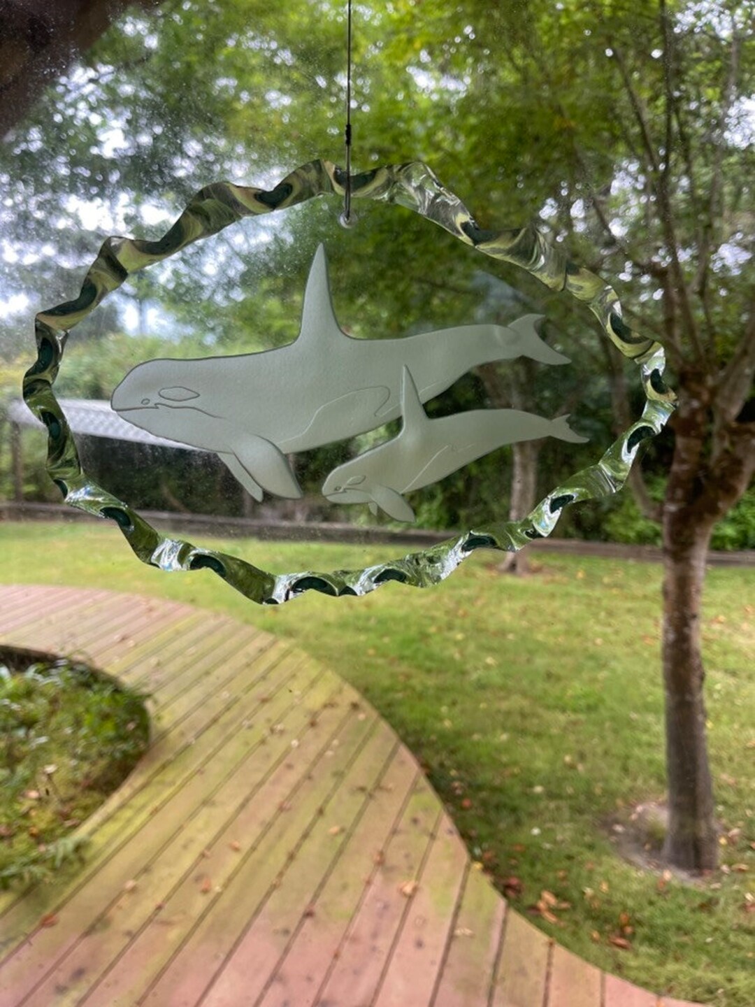 Sandblasted Glass Orcas - Etsy