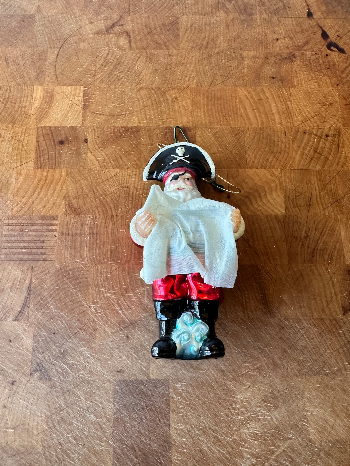 Pirate Santa Glass Christmas Ornament - Etsy