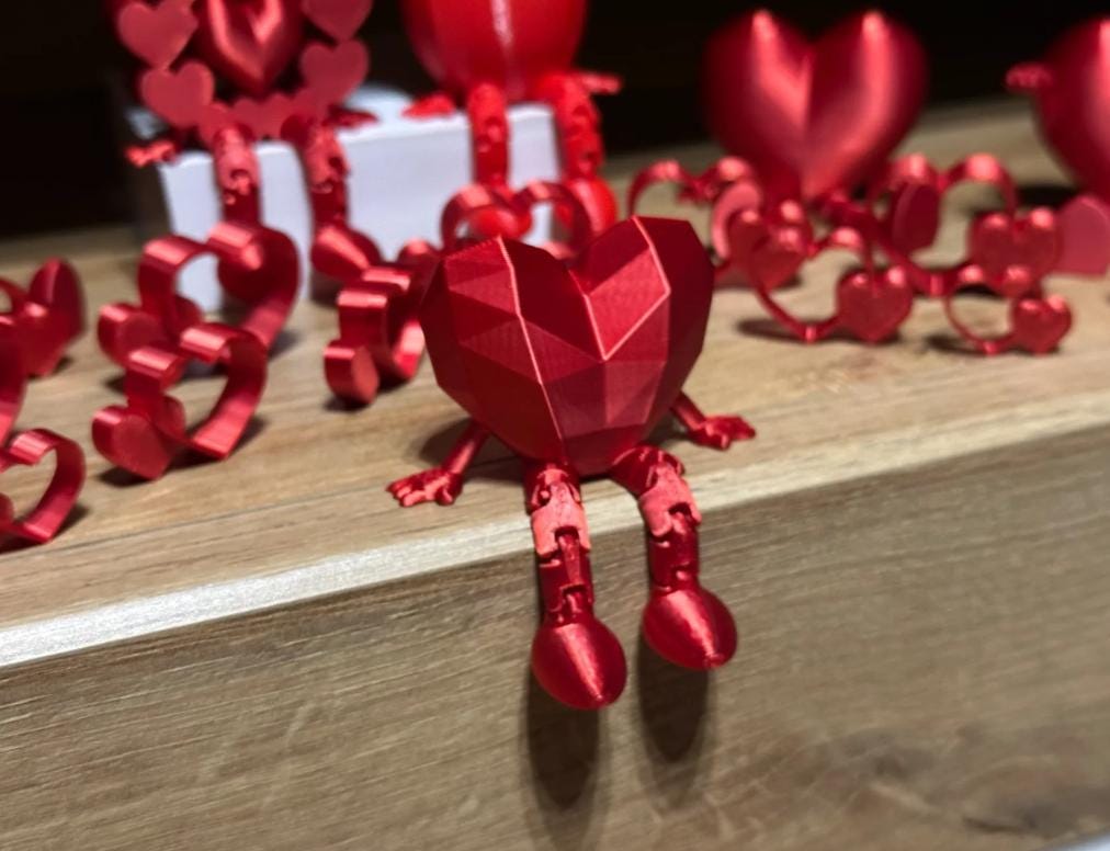 Articulated Heart – 3D Printed Flexible Heart Sculpture - Etsy