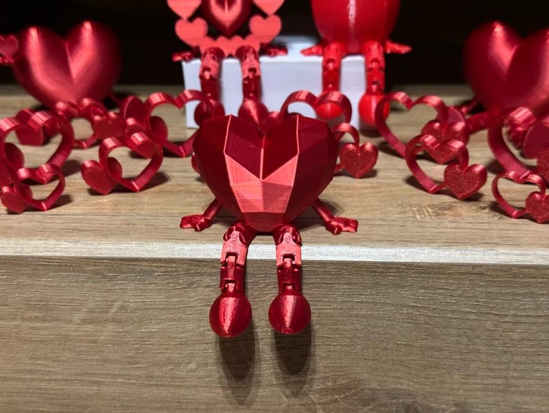 Articulated Heart – 3D Printed Flexible Heart Sculpture - Etsy