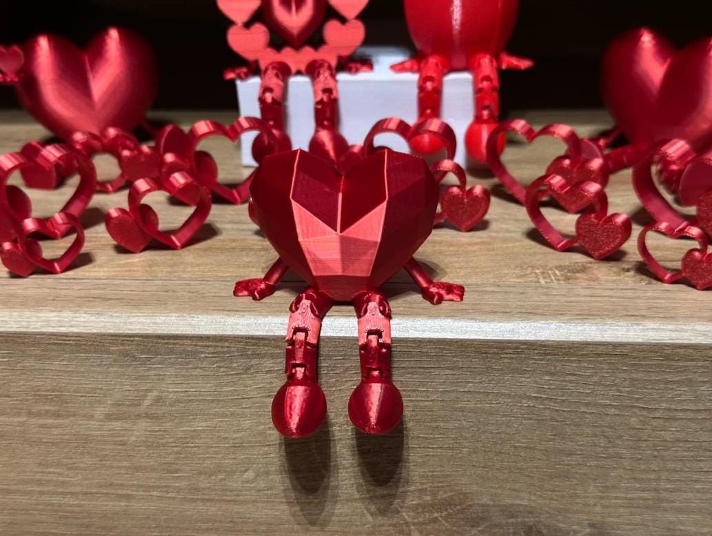 Articulated Heart – 3D Printed Flexible Heart Sculpture - Etsy
