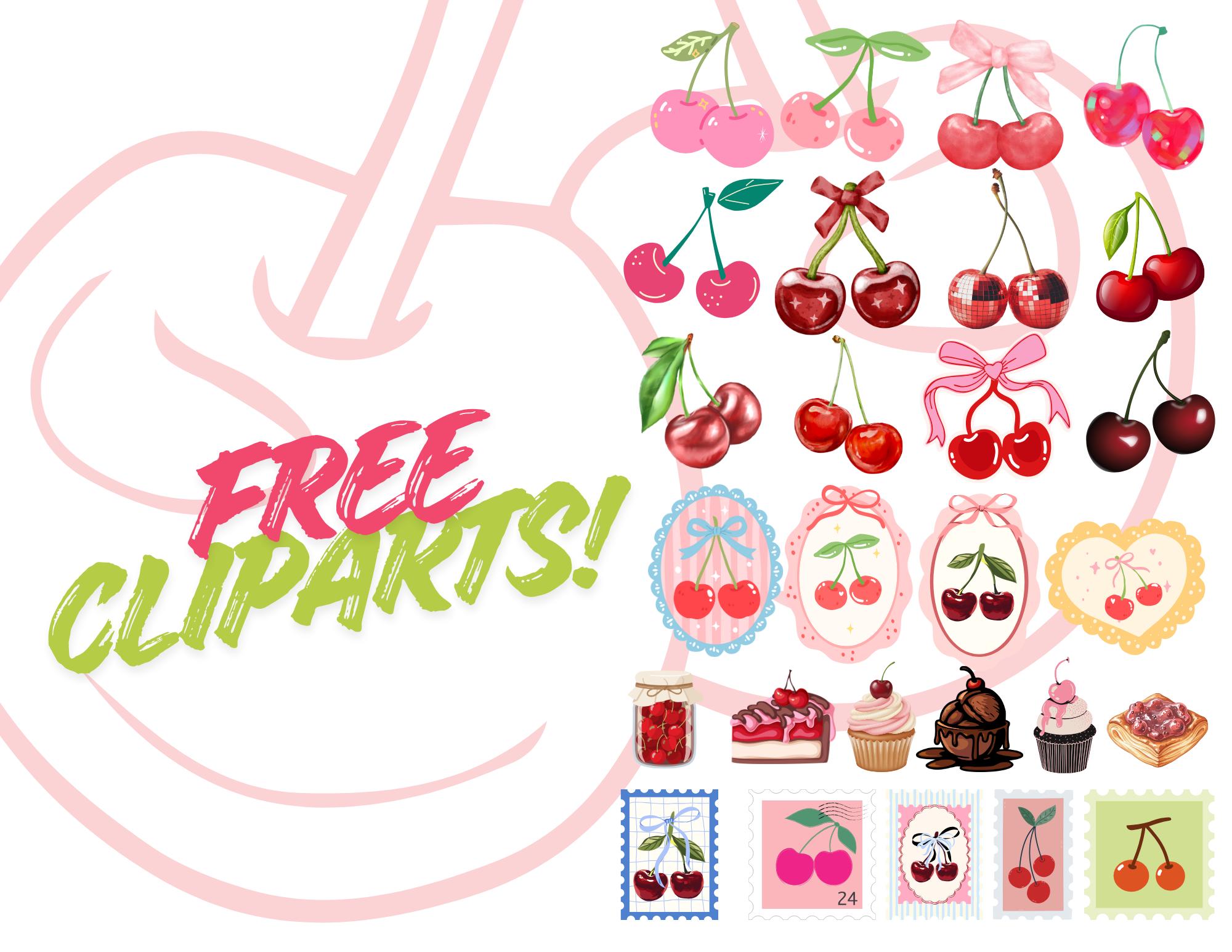 25 Full Pretty Cherry Prints With Bonus Cherry Cliparts - Etsy