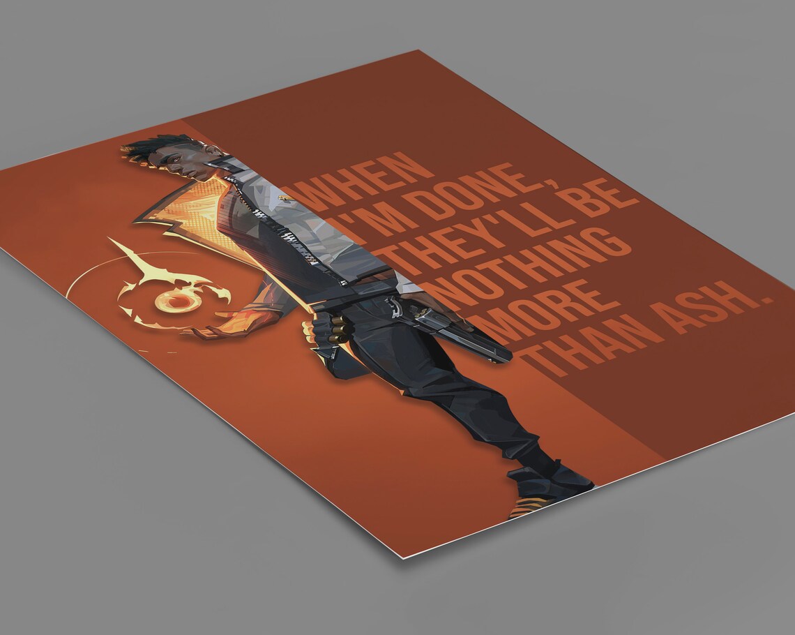 Valorant Phoenix Poster A4 And A3 Sizes Gaming Poster Etsy Hong Kong