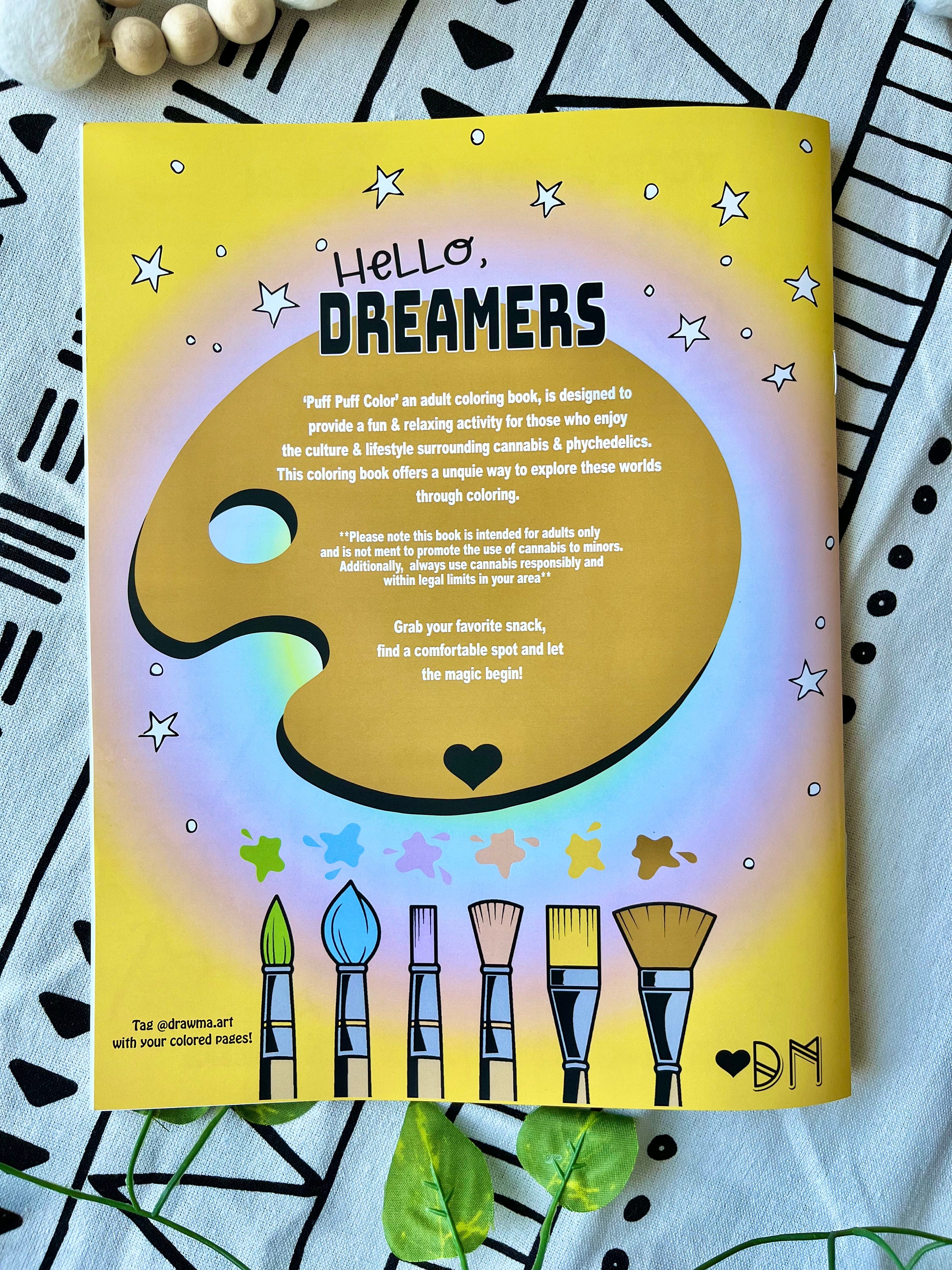 Puff Puff Color, Adult Coloring Book, Coloring Books, Unique Coloring ...