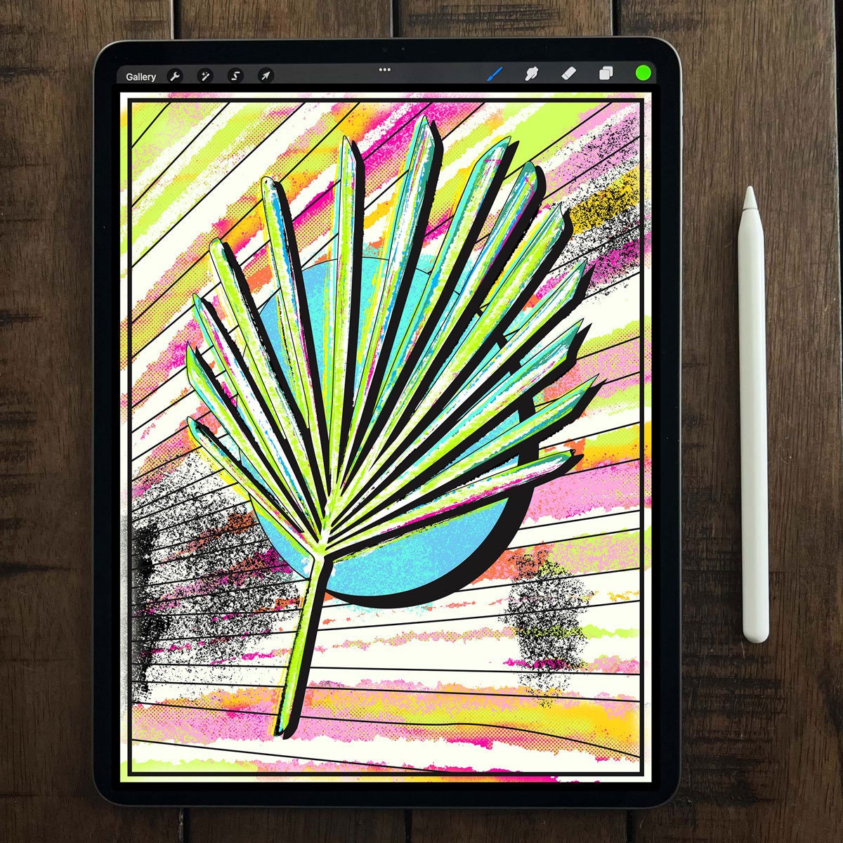 Fern, Leaves, Minimalist Coloring Procreate / Print Template - Etsy