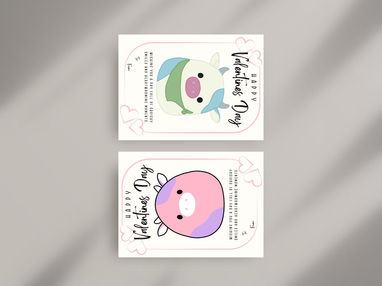 Squishmallow Valentines Cards Kids Valentines Day Printables, School ...