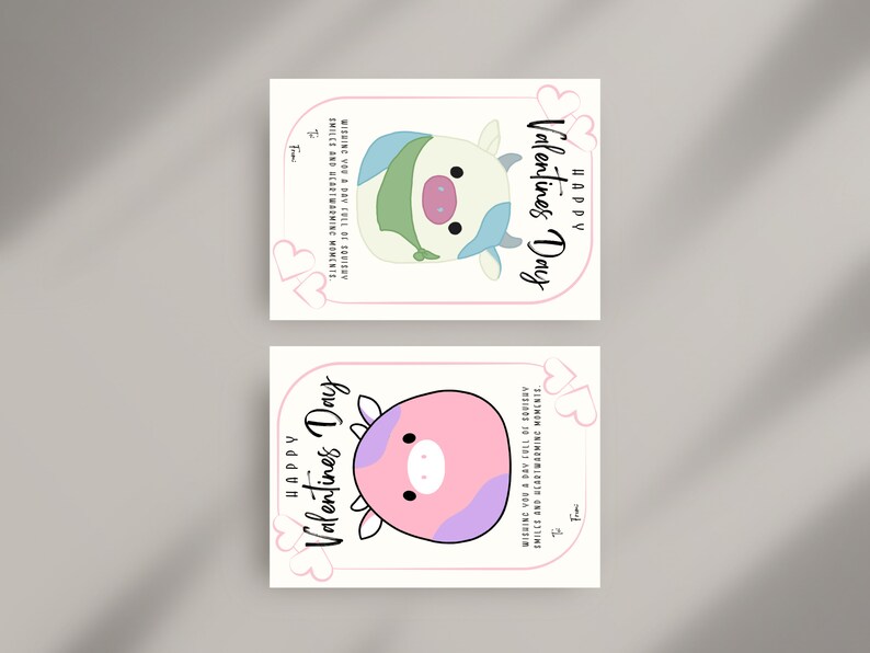 Squishmallow Valentines Cards Kids Valentines Day Printables, School ...