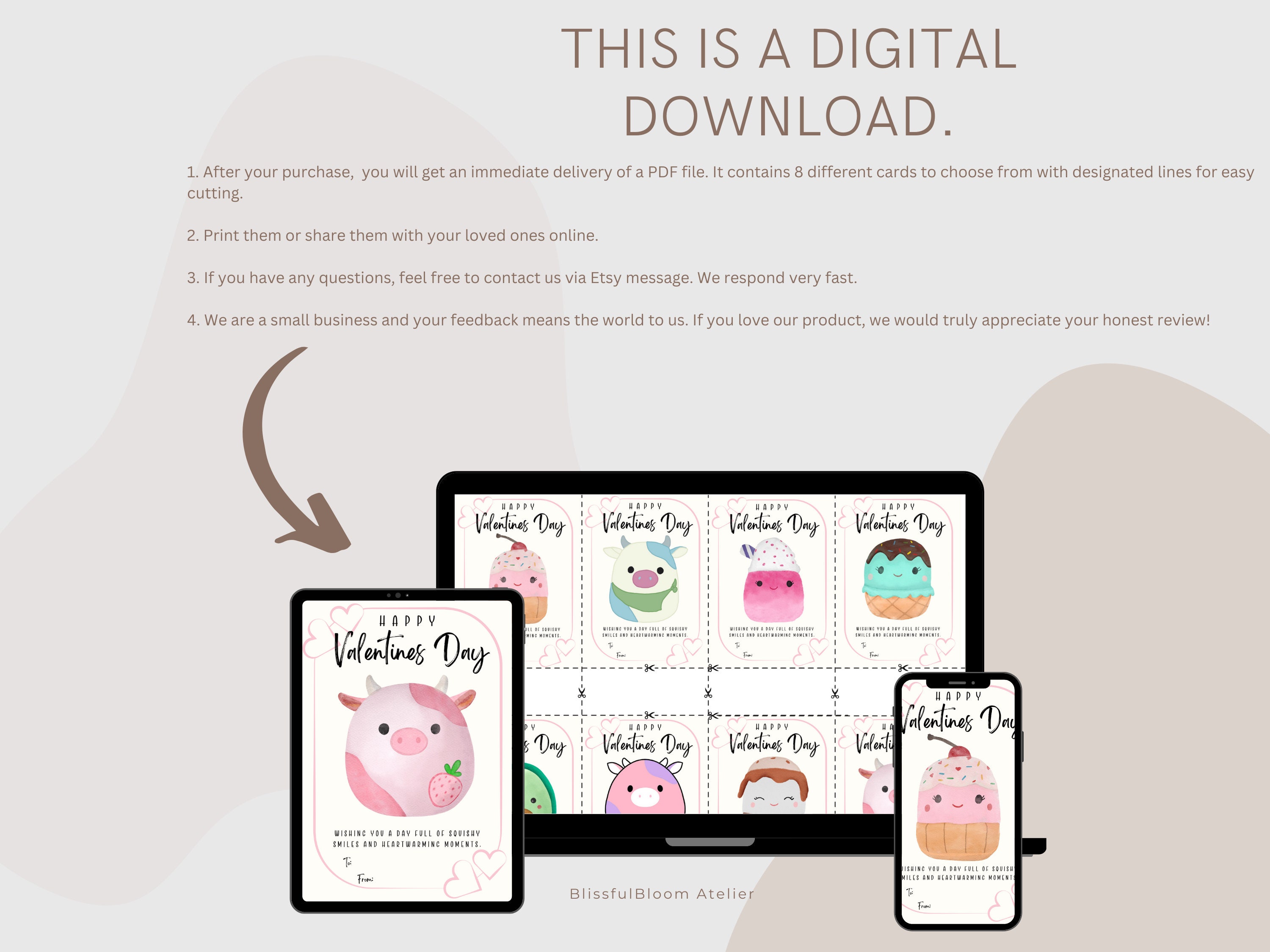 Squishmallow Valentines Cards Kids Valentines Day Printables, School ...