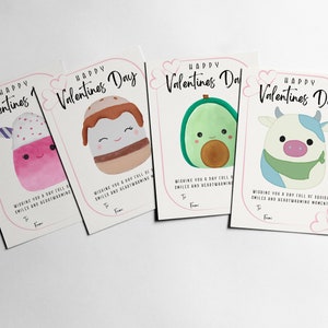 Squishmallow Valentines Cards Kids Valentines Day Printables, School ...