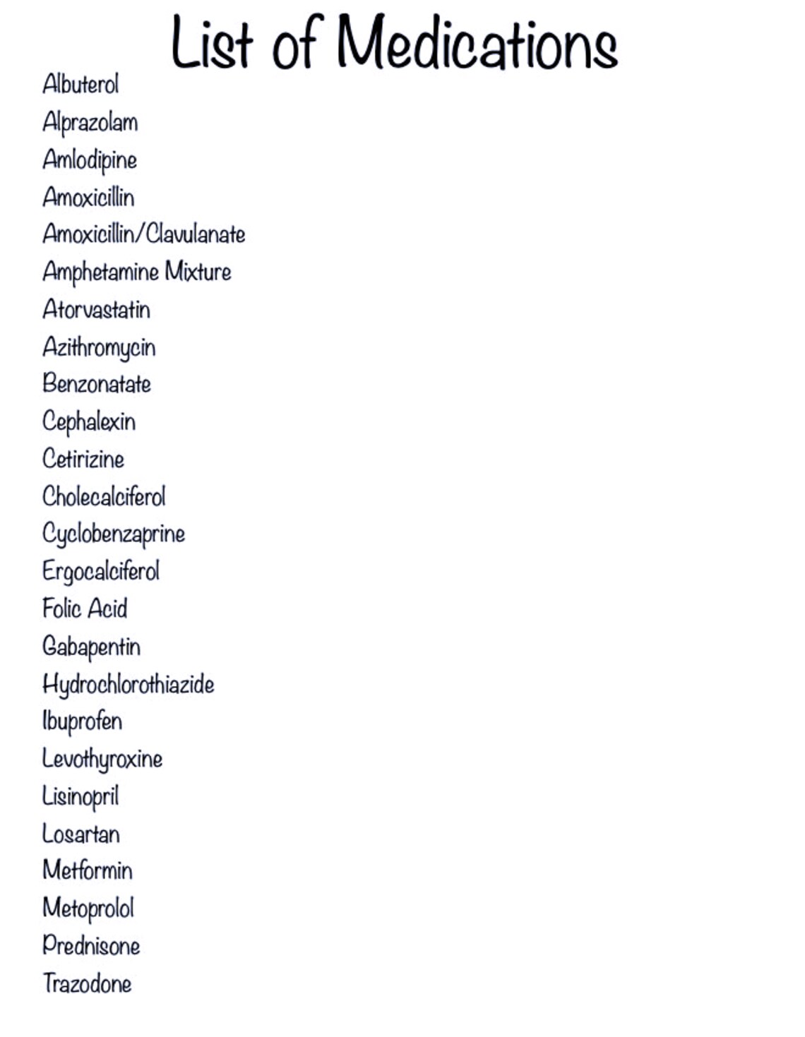 25 Commonly Prescribed Medication Profile Cards - Etsy 25 Commonly Prescribed Medication Profile Cards - Etsy