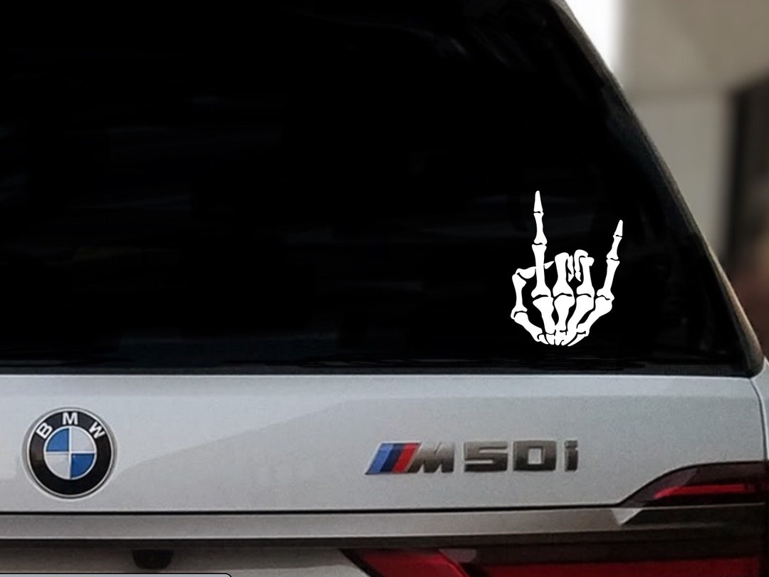 Rock on Skeleton Hand Vinyl Decal: Weatherproof Car/laptop Sticker - Etsy
