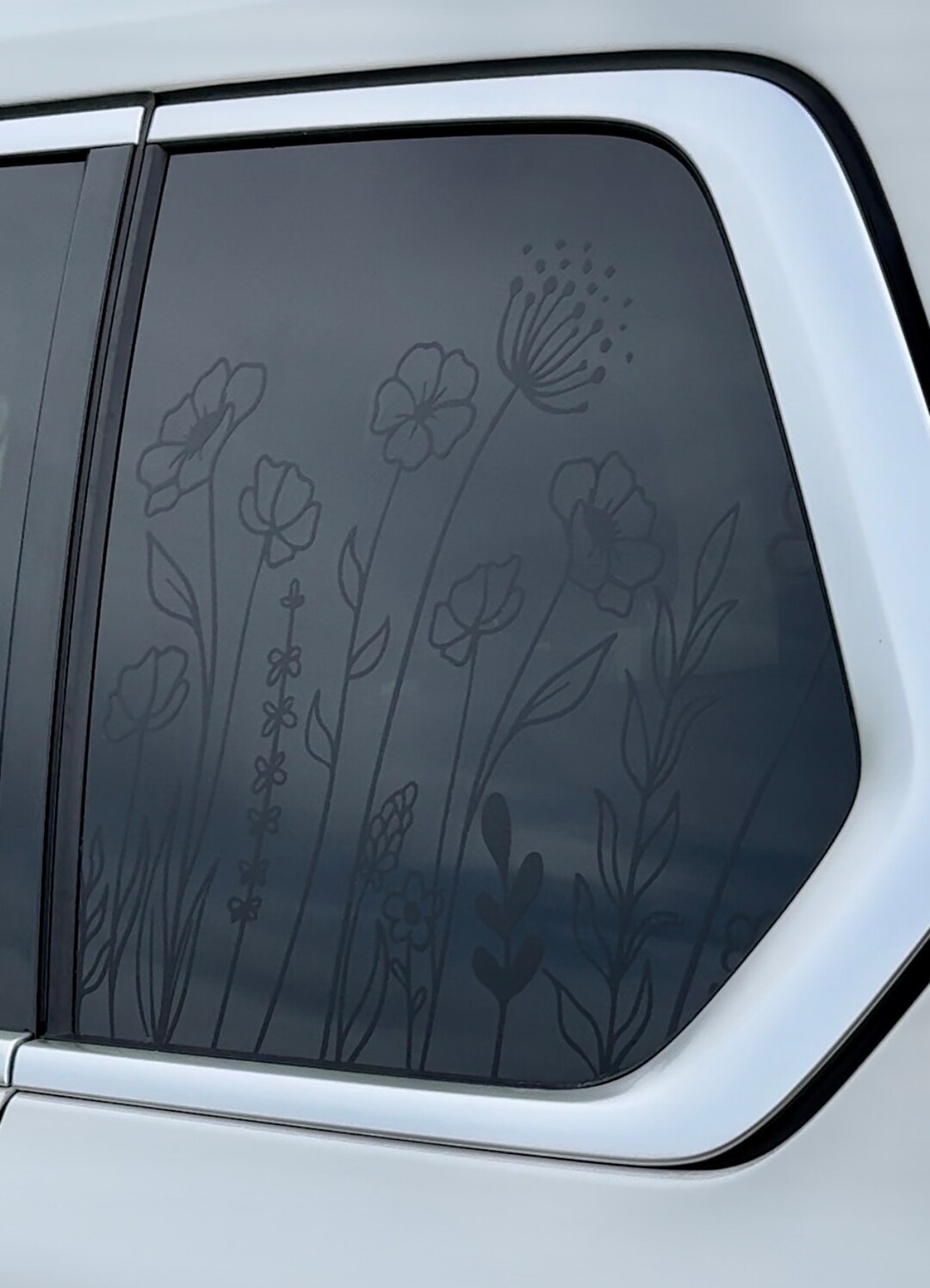 Wildflower Full Coverage Car Decals, Car Window Sticker Decal, Vinyl ...