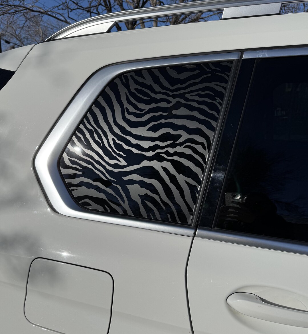 Zebra Print Car Window Decal: Full Coverage Animal Decor - Etsy