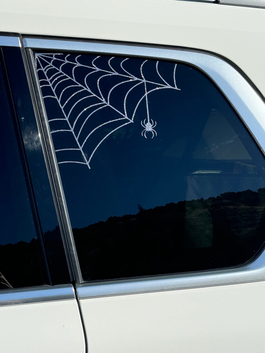 Spiderweb With Spider Car Window Vinyl Sticker Decal Weatherproof Goth ...