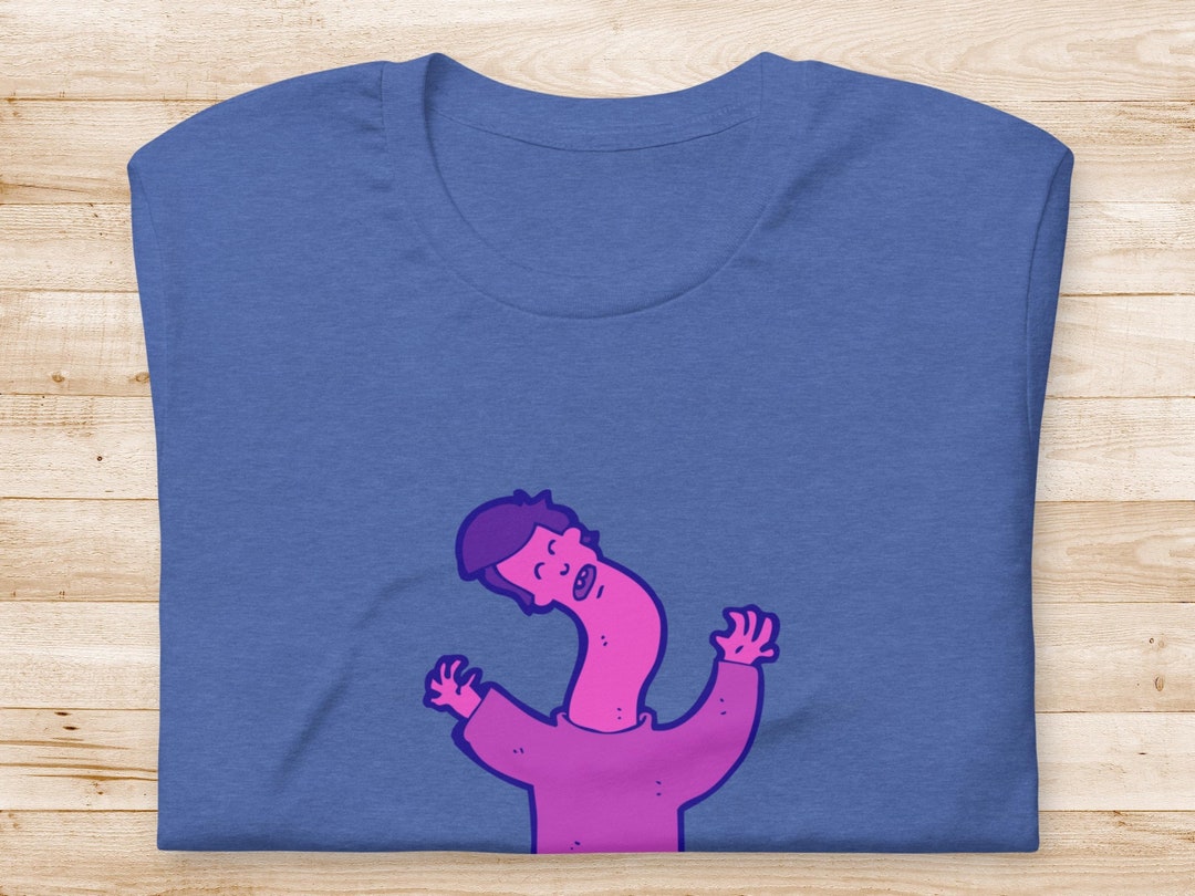 Unique Stretching Guy T-shirt, Indie Weird Art Design - Etsy