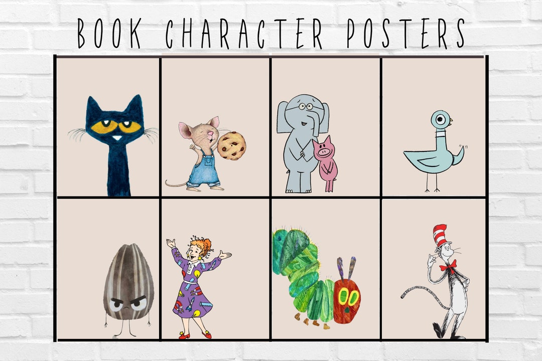 Boho Book Character Posters, Elementary Classroom Decor, Teacher ...