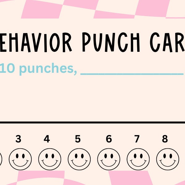 Printable Punch Card - Etsy