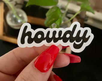 Howdy Sticker, Cowgirl Sticker Collection, Stickers for Her, Stanley ...