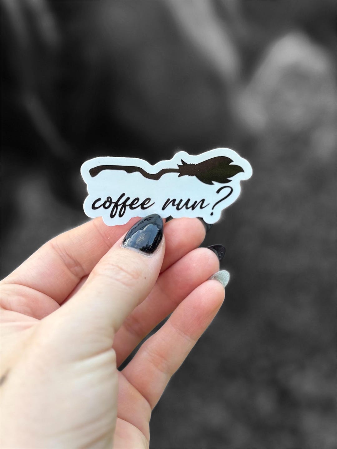 Coffee Run| Witch Broom Stickers| Halloween Stickers - Etsy