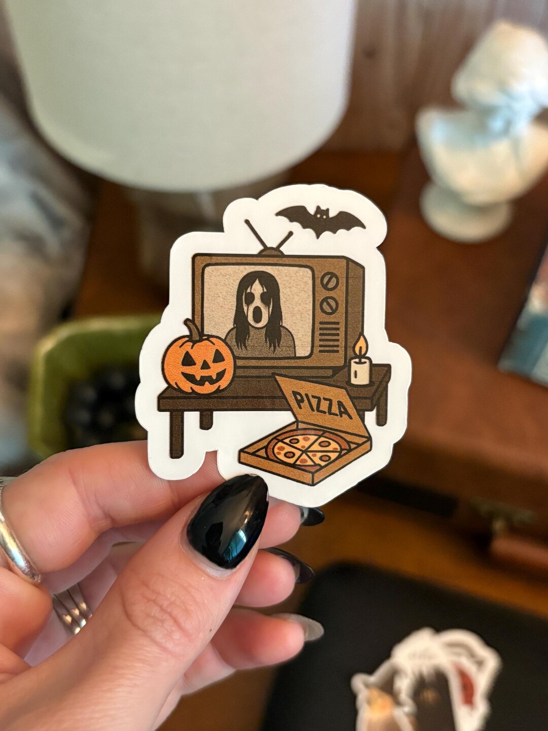 Halloween Night Sticker| Pizza Night| Halloween Stickers - Etsy