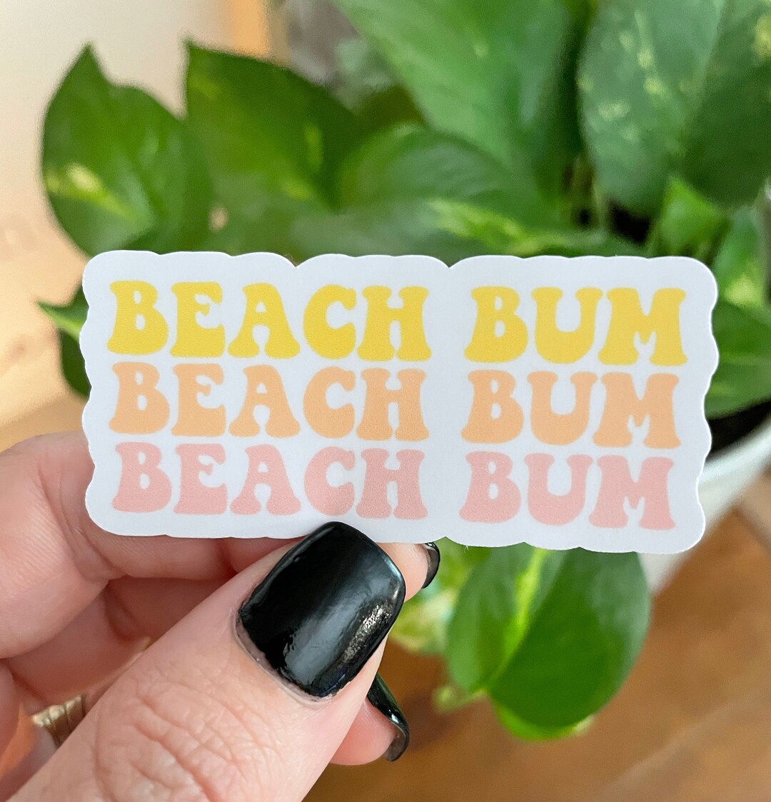 Beach Bum Summer Sticker - Etsy