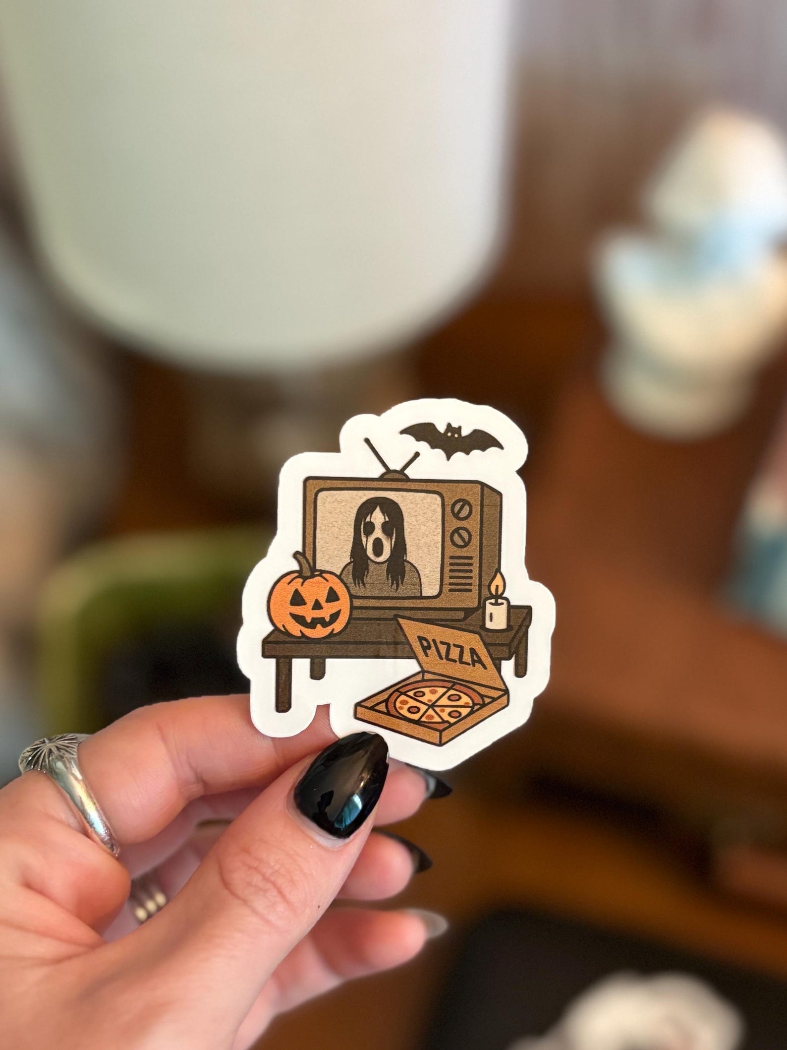 Halloween Night Sticker| Pizza Night| Halloween Stickers - Etsy