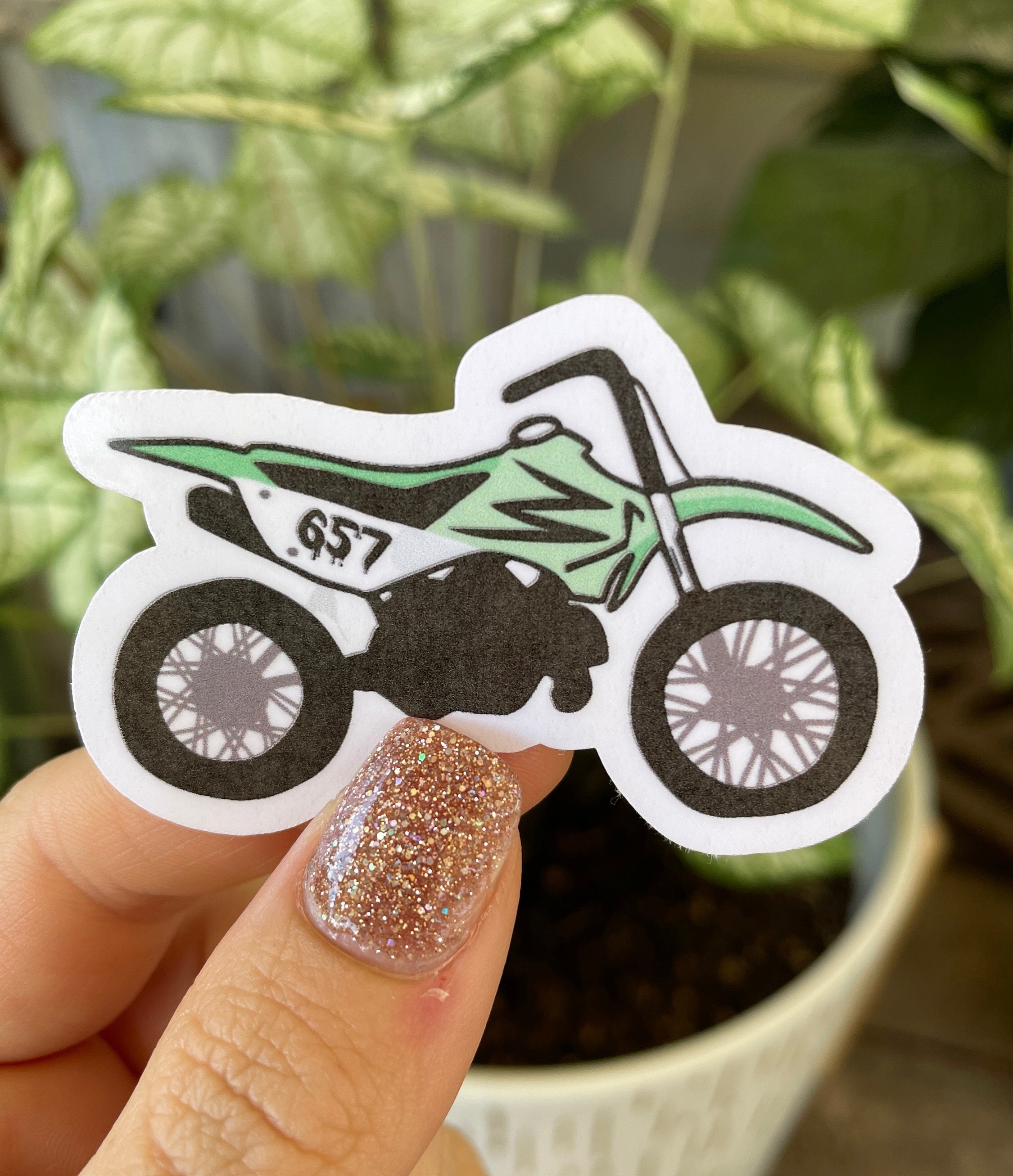 Green Dirt Bike Sticker - Etsy