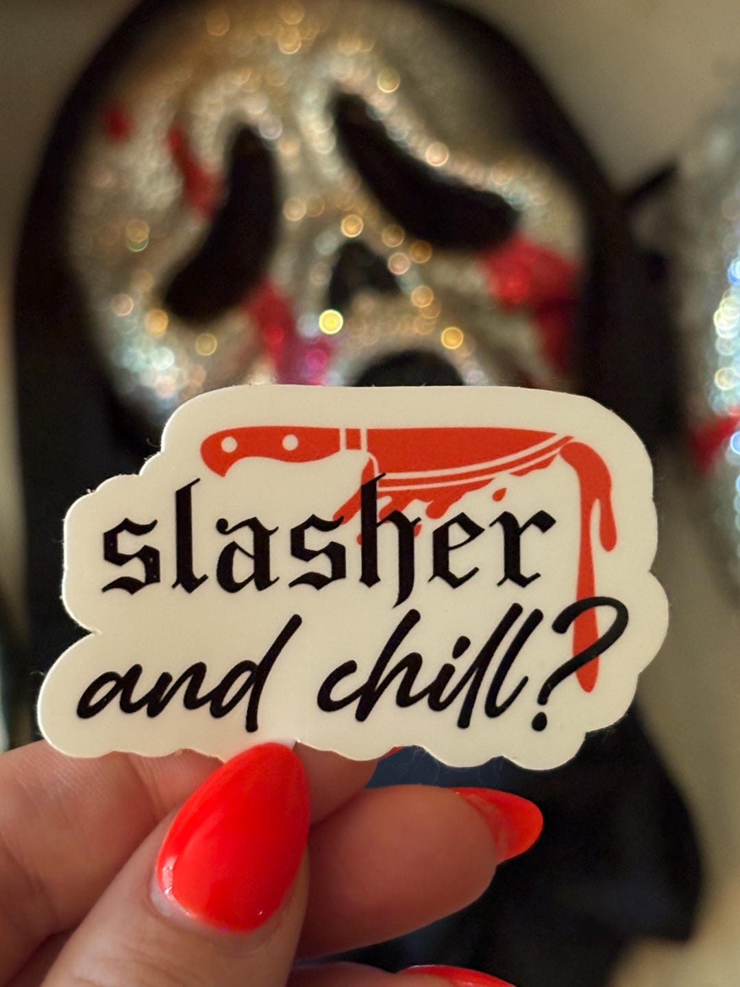 Slasher and Chill?| Slasher| Icon| Halloween Stickers - Etsy