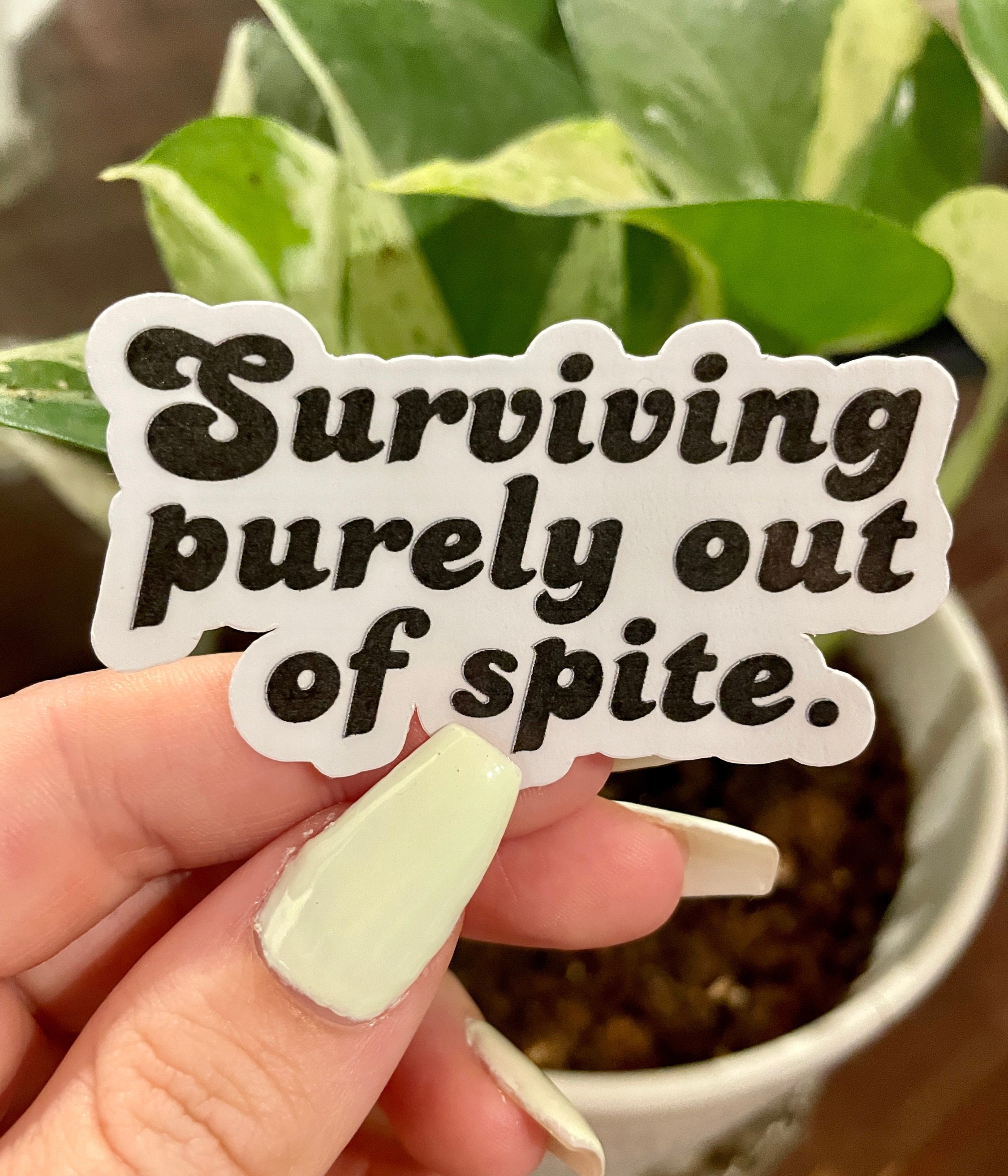 Surviving Purely Out of Spite Sticker - Etsy