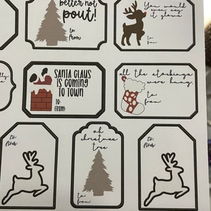 Christmas Gift Tags|santa|merry Christmas - Etsy