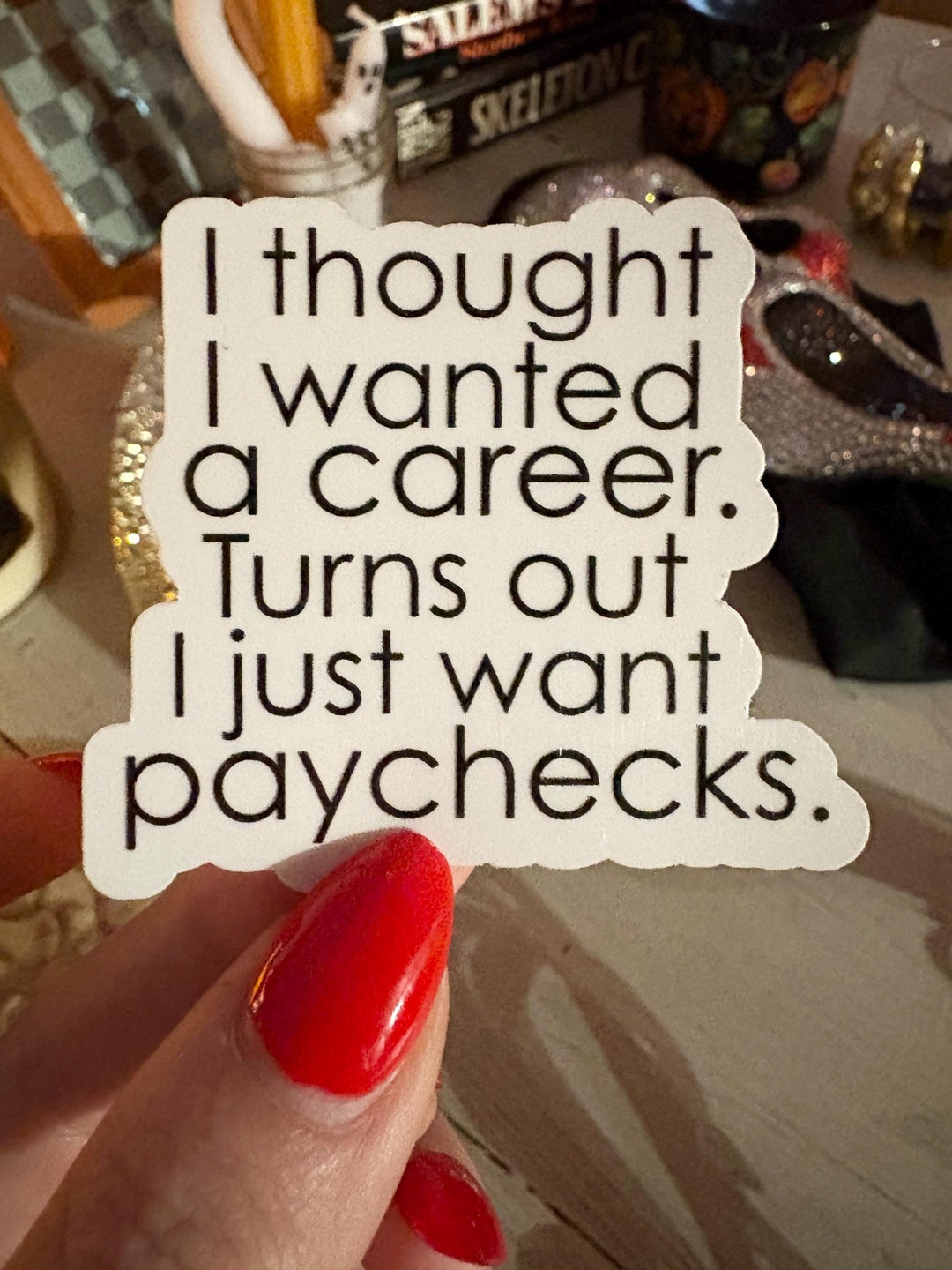 Funny Career/paychecks Sticker - Etsy