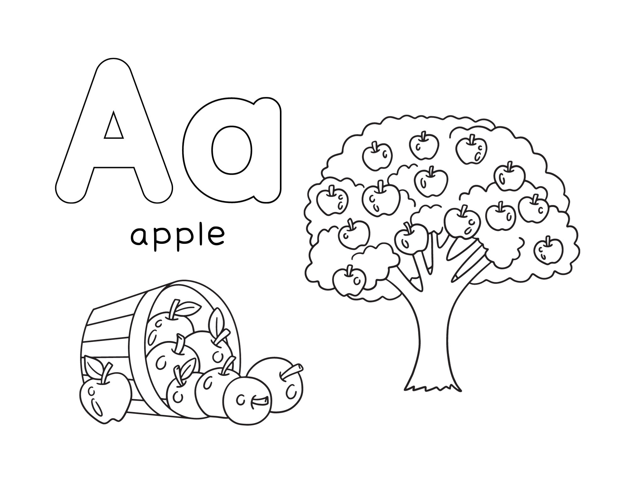Halloween Themed Alphabet Coloring Pages for Kids - Etsy