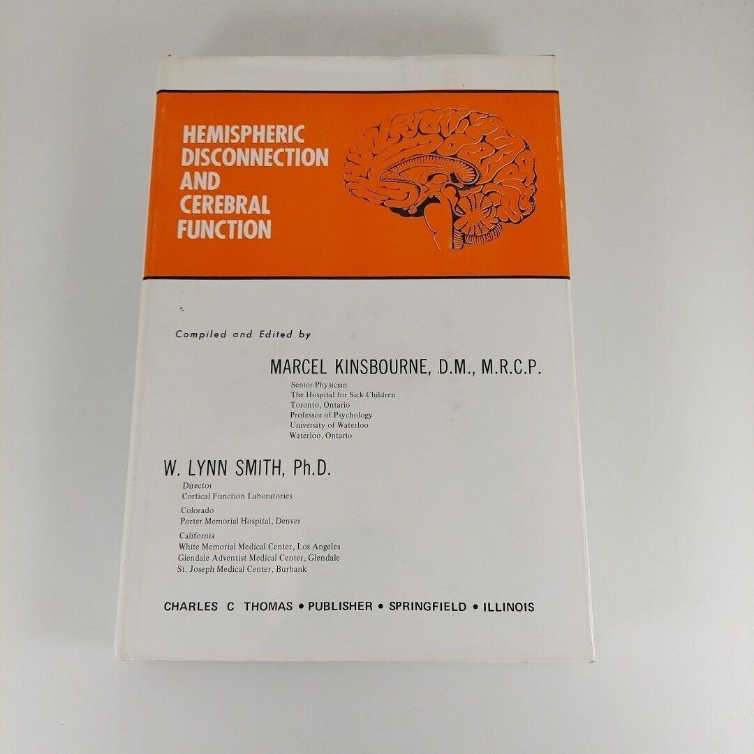 Hemispheric Disconnection and Cerebral Function Kinsbourne & Smith 1974 HCDJ - Etsy