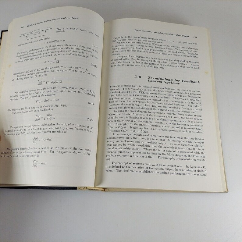 Feedback Control System Analysis and Synthesis by D'azzo & Houpis HC 1966 - Etsy