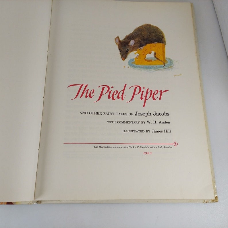 The Pied Piper and Other Fairy Tales of Joseph Jacobs 1963 Illustrated ...