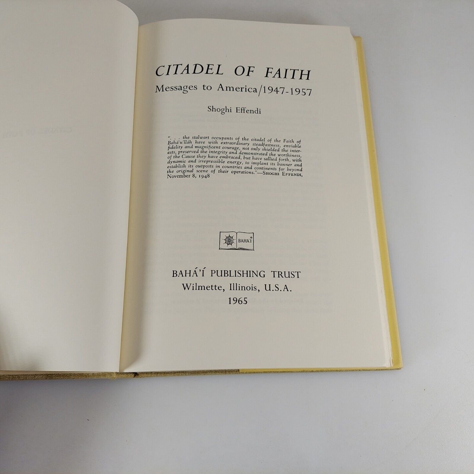 Citadel of Faith: Messages to America 1947-1957 Shoghi - Etsy