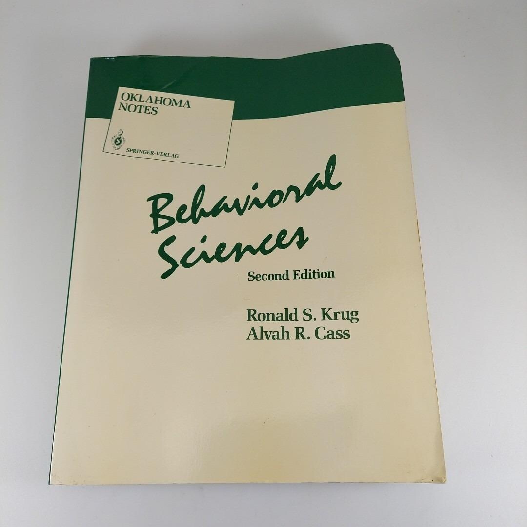 Behavioral Sciences Oklahoma Notes 1989 Ronald Krug, Alvah Cass ...