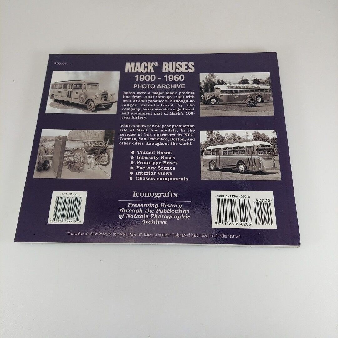 Mack Buses 1900-1960 Photo Archive Harvey Eckart 2000 1st Print ...