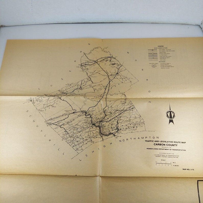 Traffic and Legislative Route Map of Monroe and Carbon County ...