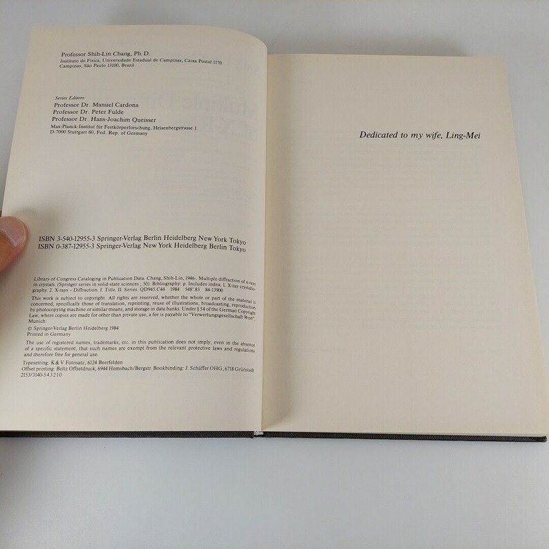 Multiple Diffraction of X-rays in Crystals Shih-lin Chang HC Springer ...