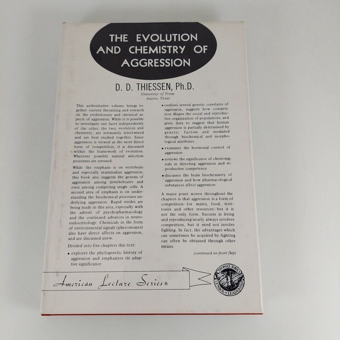 The Evolution and Chemistry of Aggression DD Thiessen 1976 HCDJ Charles ...
