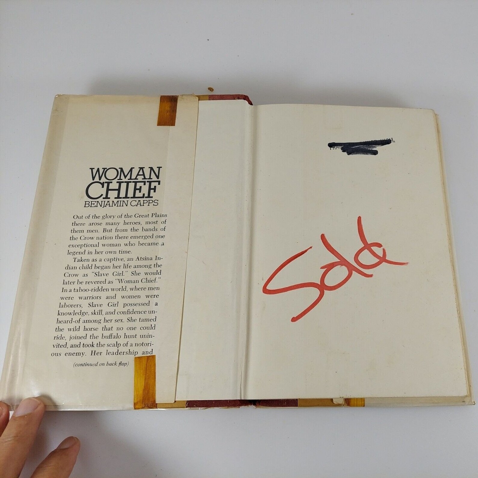 Woman Chief Benjamin Capps 1979 1st Edition HCDJ Ex-library Doubleday ...