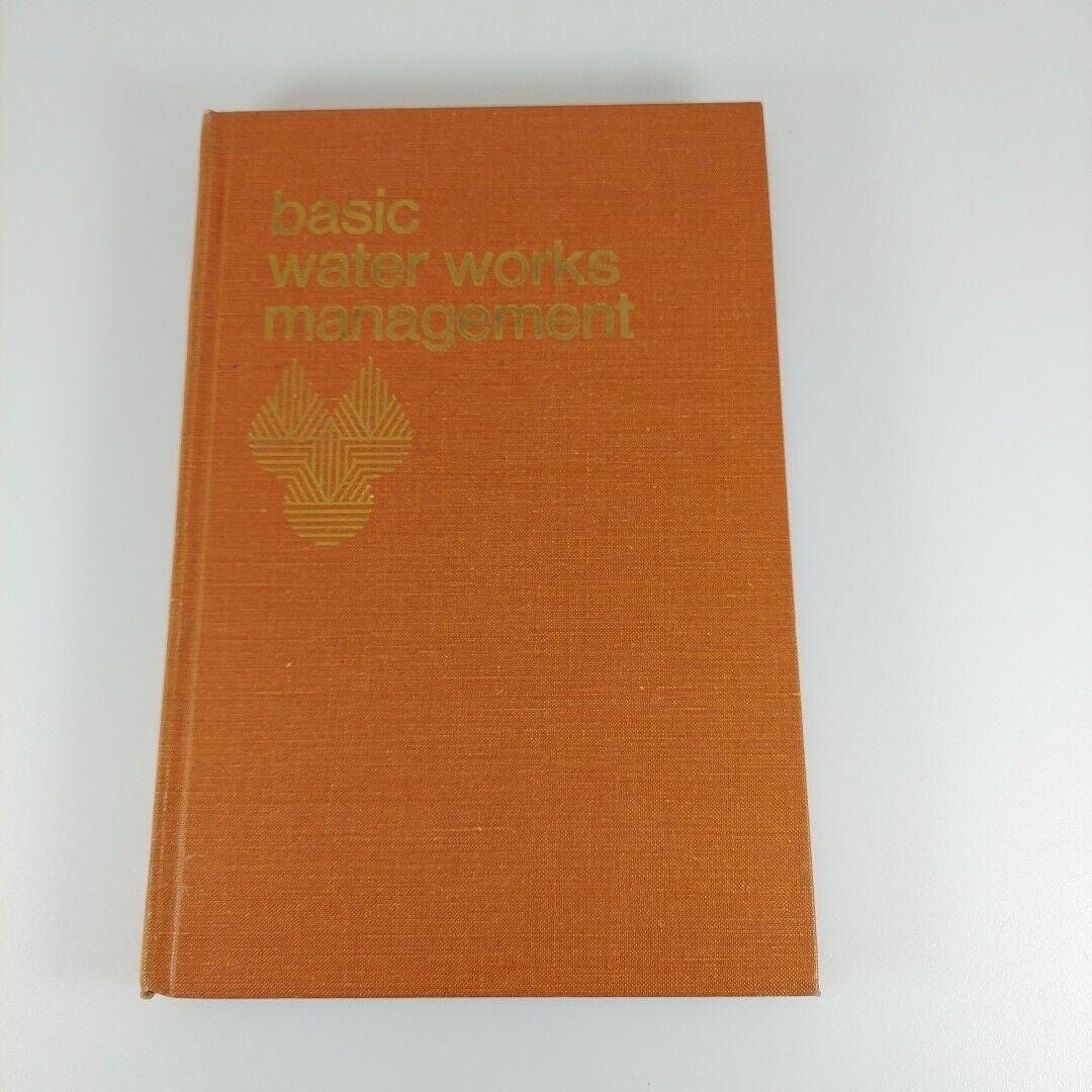 Basic Water Works Management by Switzler & Flinsje 1972 Illustrated HC ...