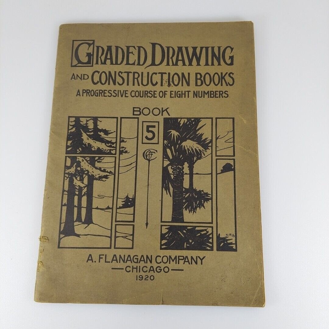 Graded Drawing and Construction Books Book 5 A. Flanagan Co 1920 ...
